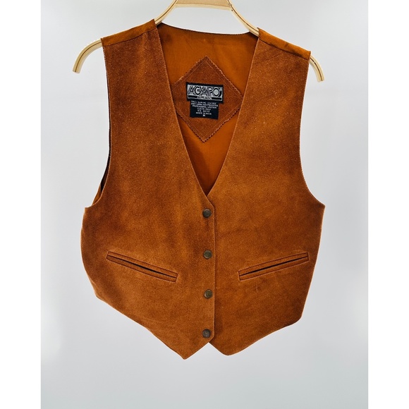 Agapo | Jackets & Coats | Agapo Vintage Western Leather Rust Front ...